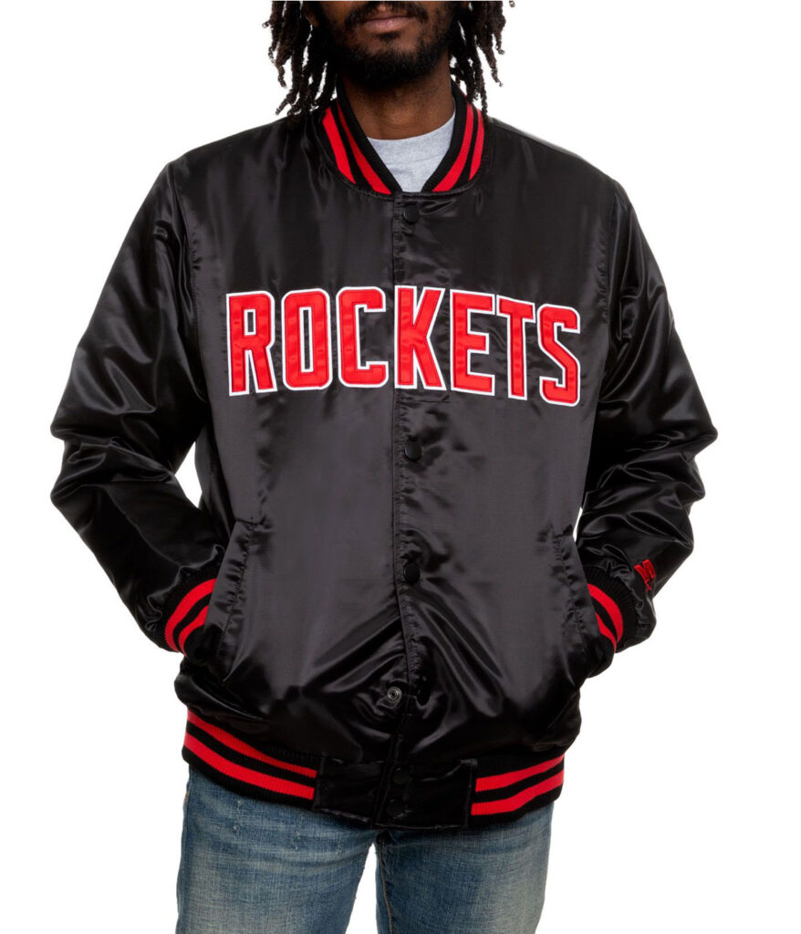 Houston Rockets Satin Black Jacket - Buy Jackets Online | Jacketline
