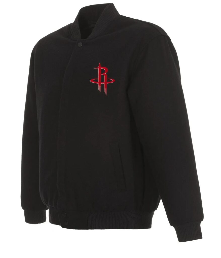 Houston Rockets Black Wool Bomber Jacket - Buy Jackets Online | Jacketline